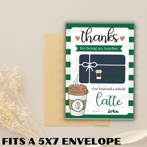 Teacher Appreciation Week Printble, Gift Card Holder, Teacher Thank You ...