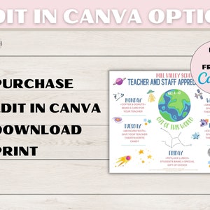 Editable Teacher and Staff Appreciation Week Printables, Printable for ...