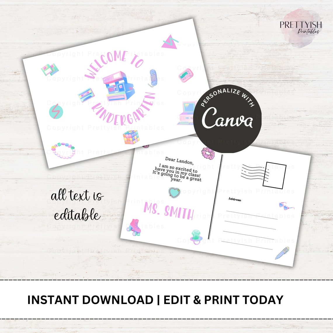 Back to School, Meet the Teacher Postcard, Postcards for Kids, School ...