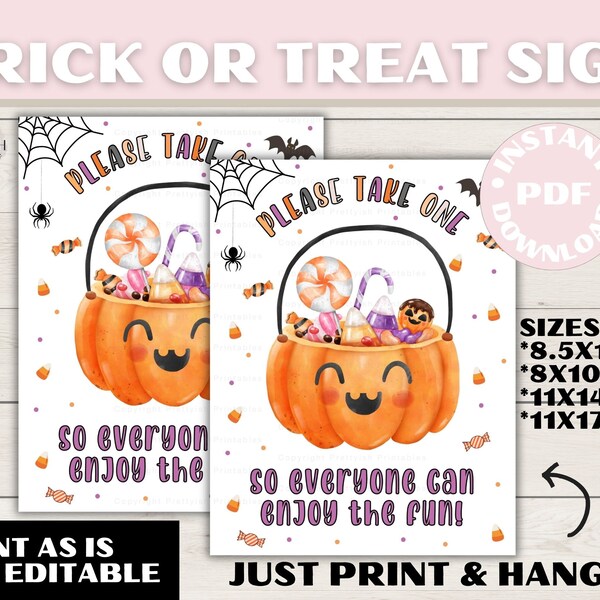 Halloween Candy Sign - Etsy