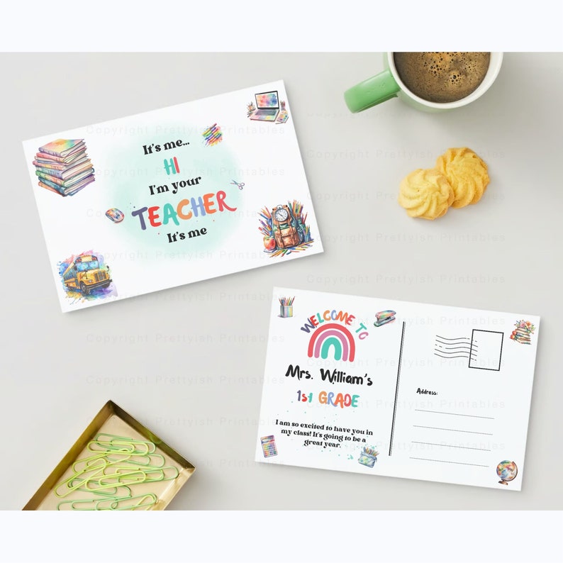 Back to School, Meet the Teacher Postcard, Postcards for Kids, School ...
