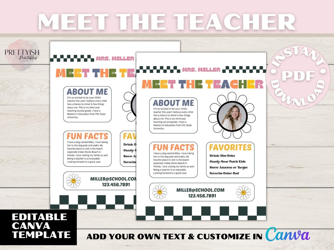Meet the Teacher Editable I I Meet the Teacher Boho Template I Editable ...