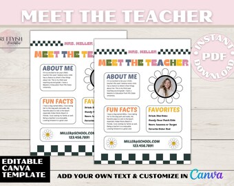 Meet the Teacher Editable I I Meet the Teacher Boho Template I Editable ...