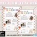 Meet the Teacher Editable Template Printable, Meet the Teacher Retro ...