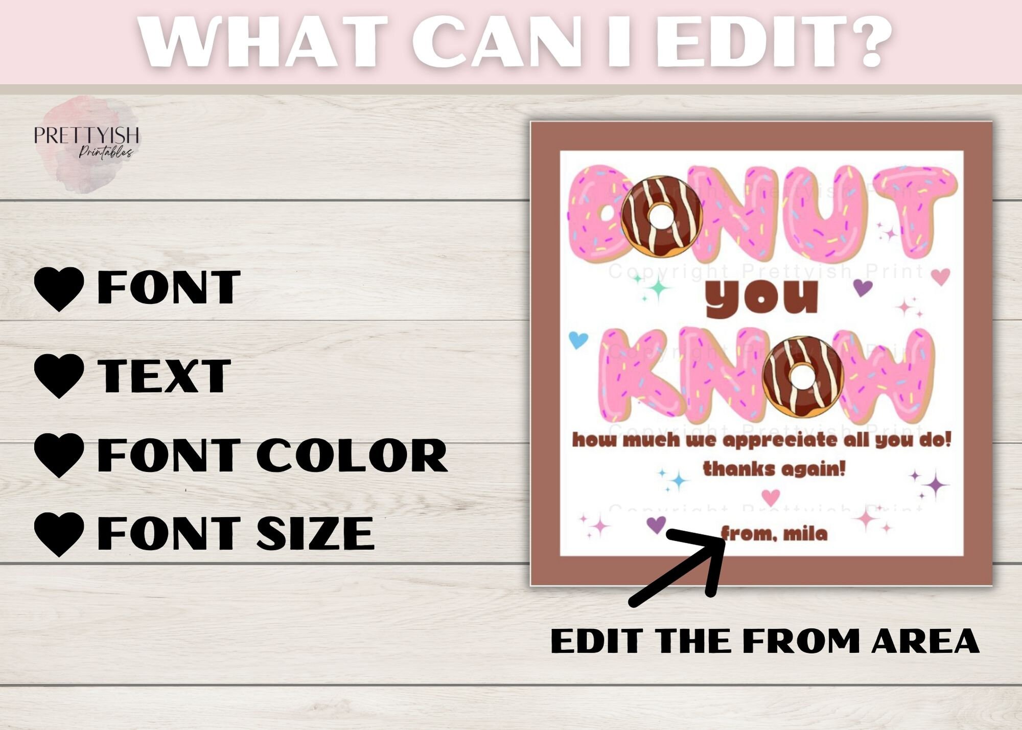 EDITABLE Teacher Appreciation Gift Tag, Staff Appreciation Gift Tag ...