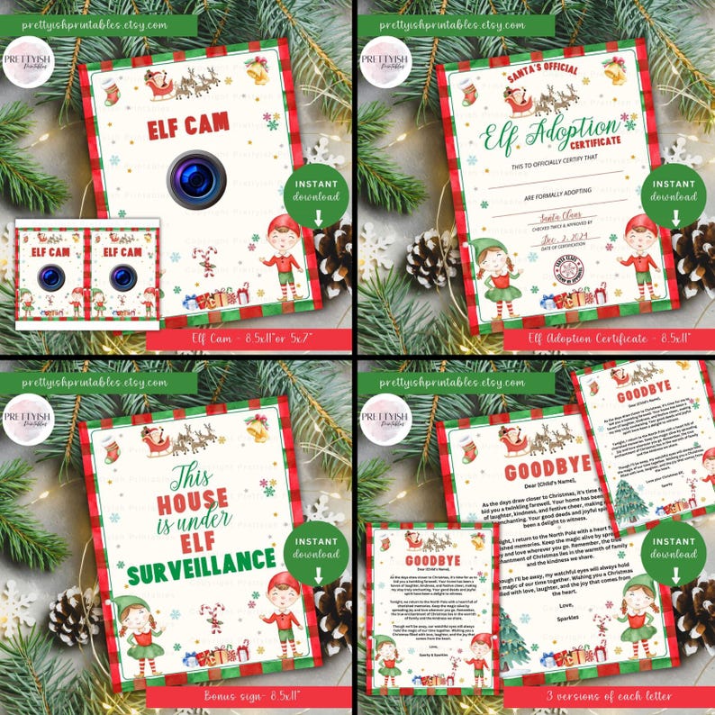 Editable Elf Letter Bundle, Goodbye Rules Sick Note, Printable Elf ...