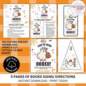You've Been Boo'd Printable Halloween Kit, Cowboy Ghost You've Been ...