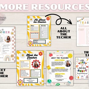 Meet the Teacher Editable Template Printable I Meet the Teacher Retro ...