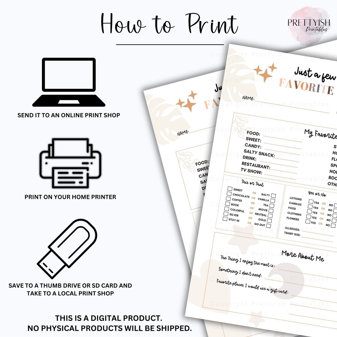 Teachers Favorites List Editable Template Printable, Meet the Teacher ...