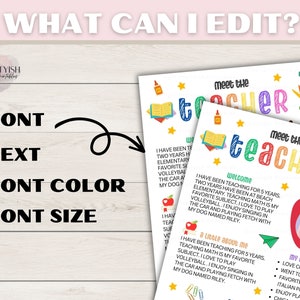 Meet the Teacher Editable Template Printable, Meet the Teacher Retro ...