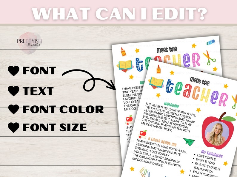 Meet the Teacher Editable Template Printable, Meet the Teacher Retro ...