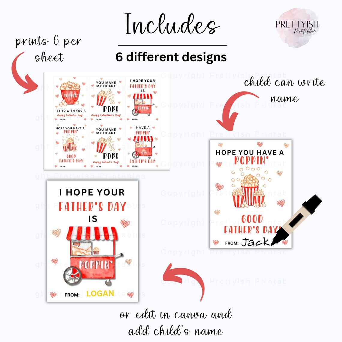 Fathers Day Popcorn Tag, Fathers Day Handout, Fathers Day Gift ...