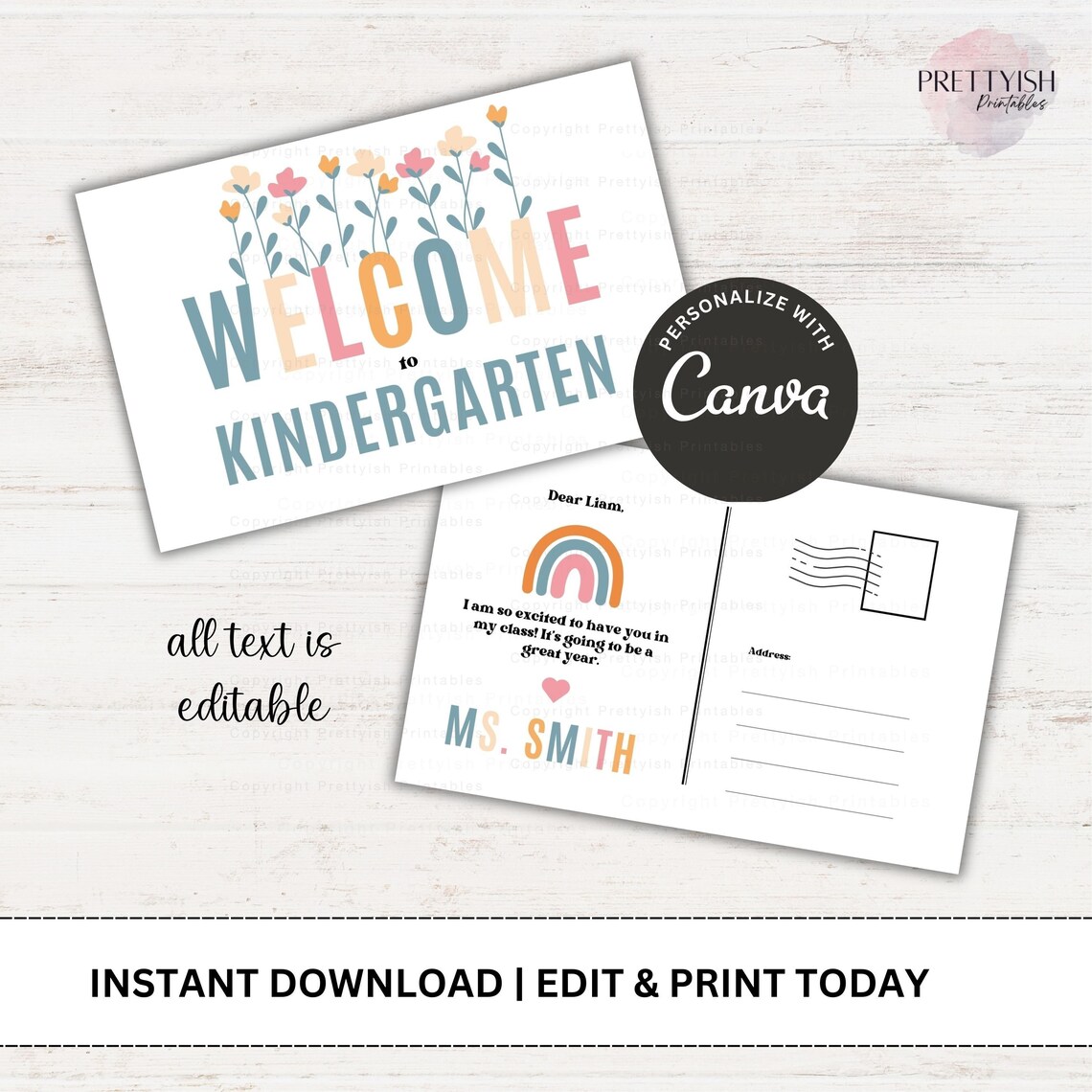 Back to School, Meet the Teacher Postcard, Postcards for Kids, School ...