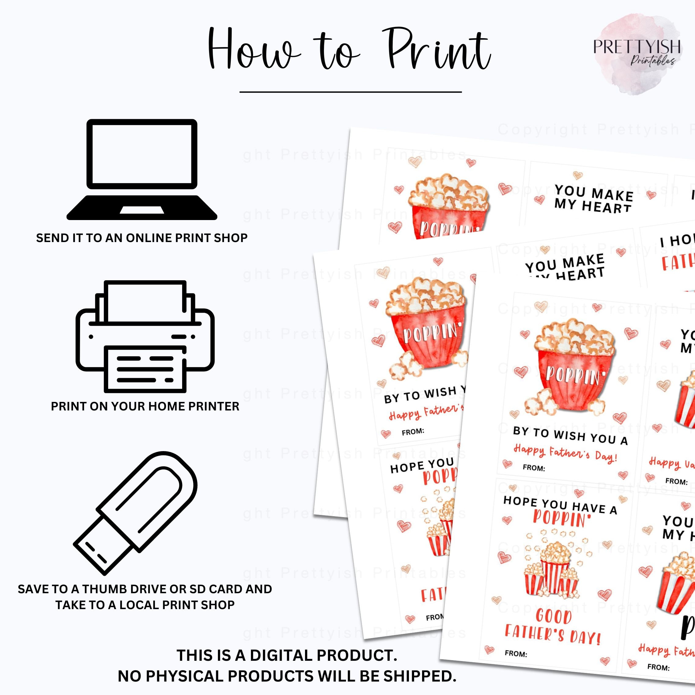 Fathers Day Popcorn Tag, Fathers Day Handout, Fathers Day Gift ...