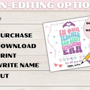 EDITABLE Teacher Appreciation Gift Tag, Staff Appreciation Gift Tag ...