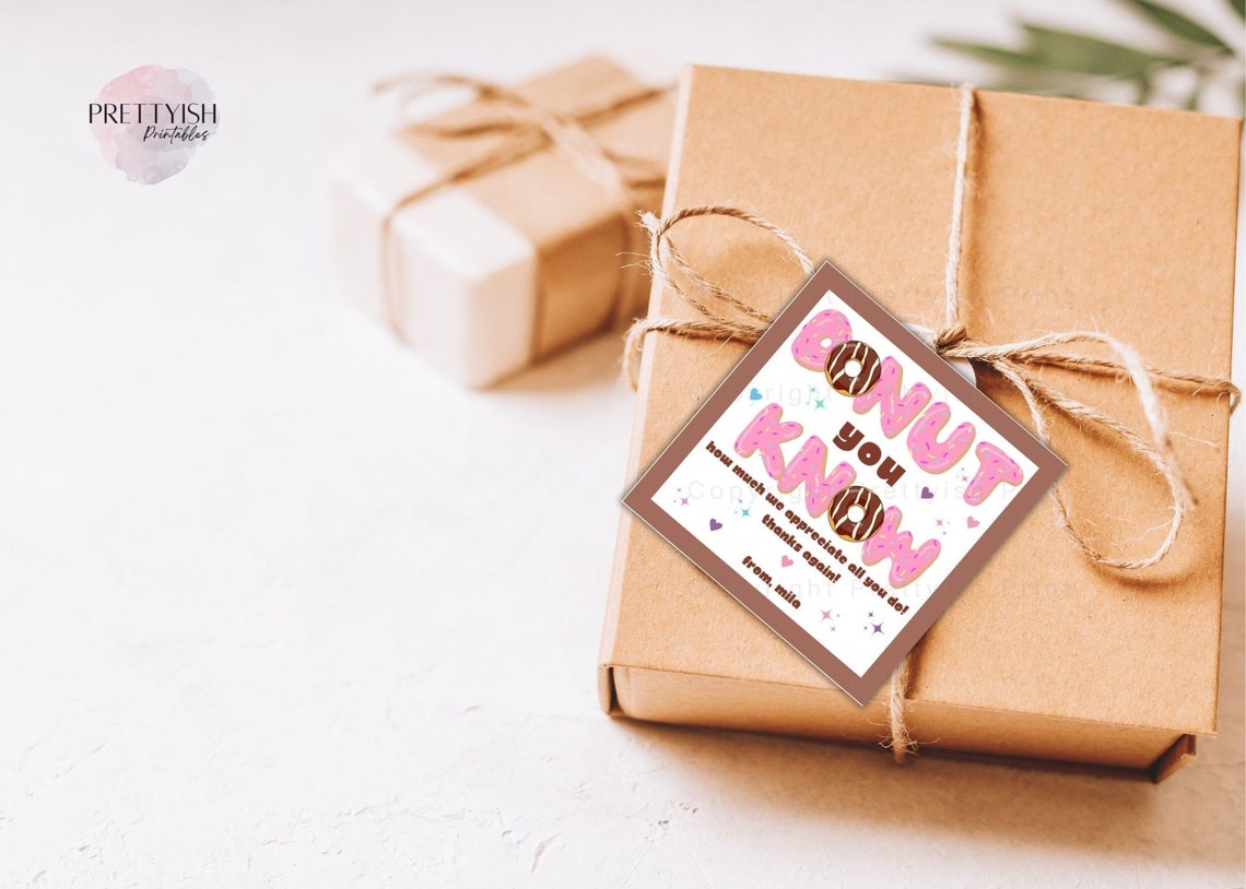 EDITABLE Teacher Appreciation Gift Tag, Staff Appreciation Gift Tag ...