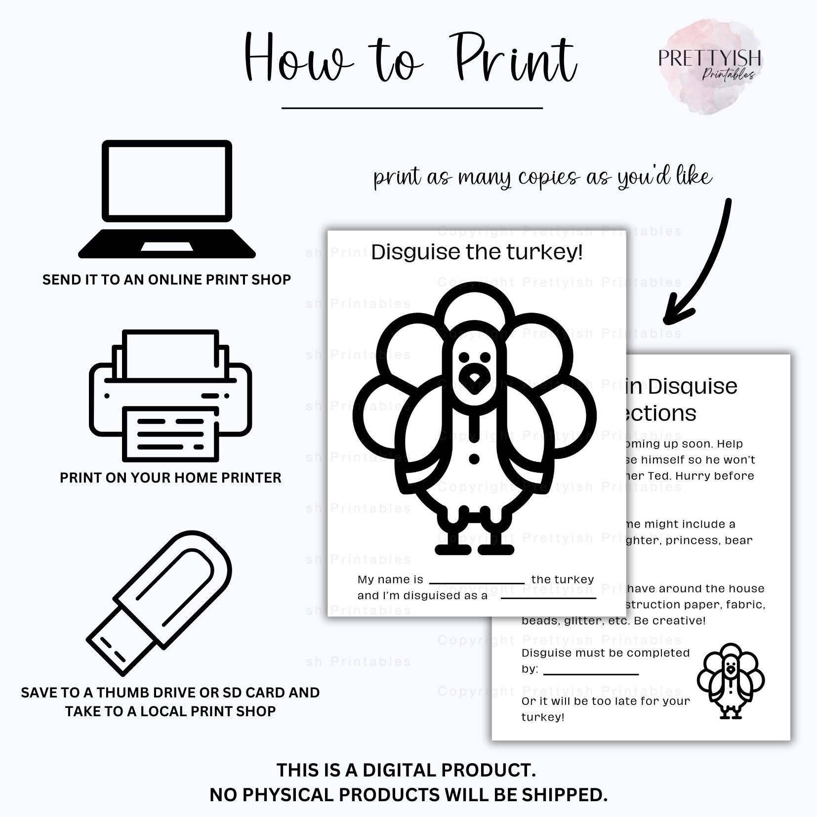 Turkey in Disguise Project, Turkey Printable, Thanksgiving Game, Turkey ...