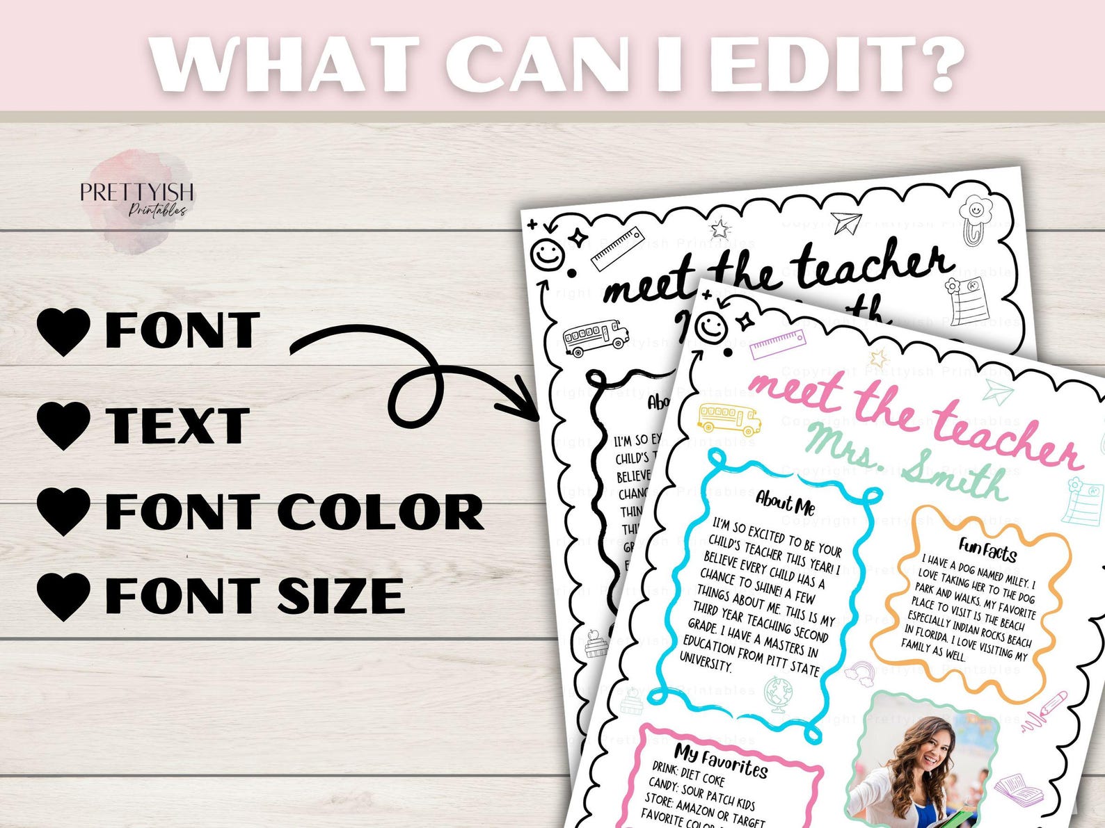Teacher Survey, Meet the Teacher Editable Template Printable, Meet the ...