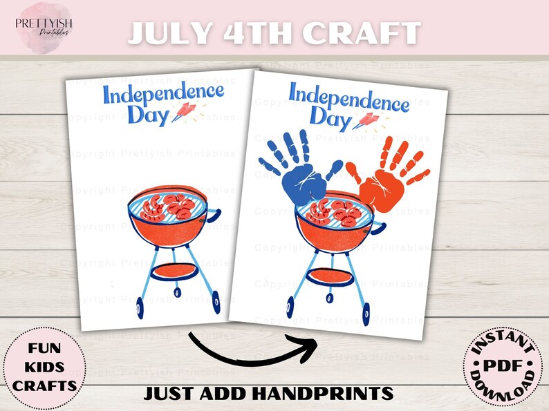 4th of July Handprint Art| 4th of July Activity| Preschool Activity ...
