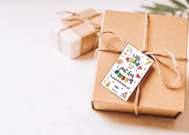 EDITABLE First Day of School Gift Tag Back to School Gift - Etsy