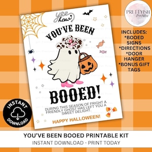 You've Been Boo'd Printable Halloween Kit, Cowboy Ghost You've Been ...