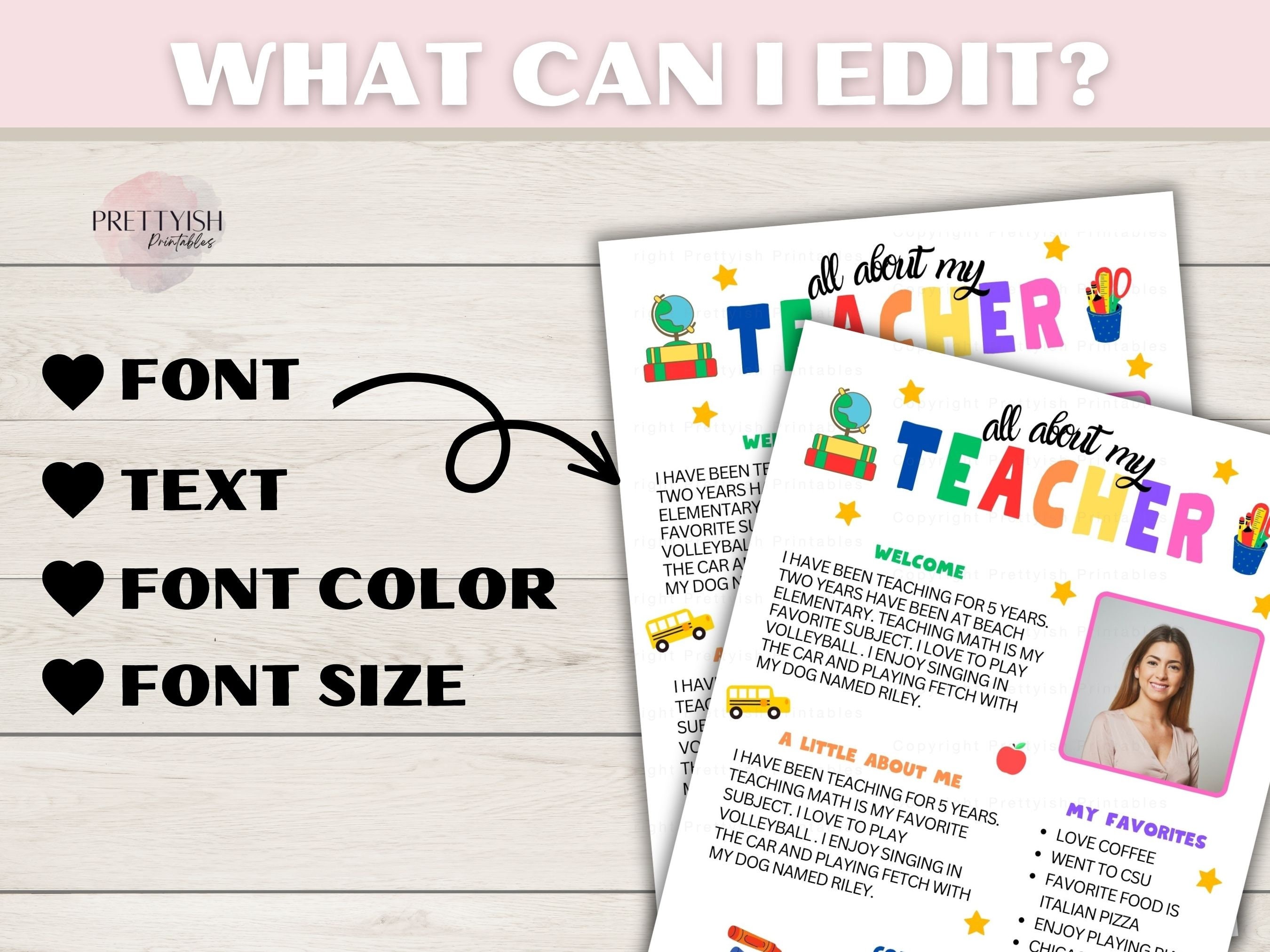Meet the Teacher Editable Template Printable, Meet the Teacher Retro ...
