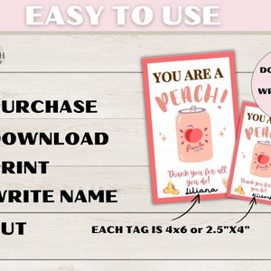 Teacher Sweet Treat Tag, Teacher Appreciation Thank You Tags, Teacher ...