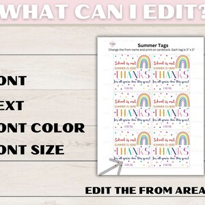 Printable Teacher Gift for Summer, End of School Year Teacher Gift, End ...