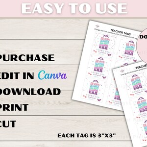 EDITABLE Teacher Appreciation Gift Tag, Staff Appreciation Gift Tag ...