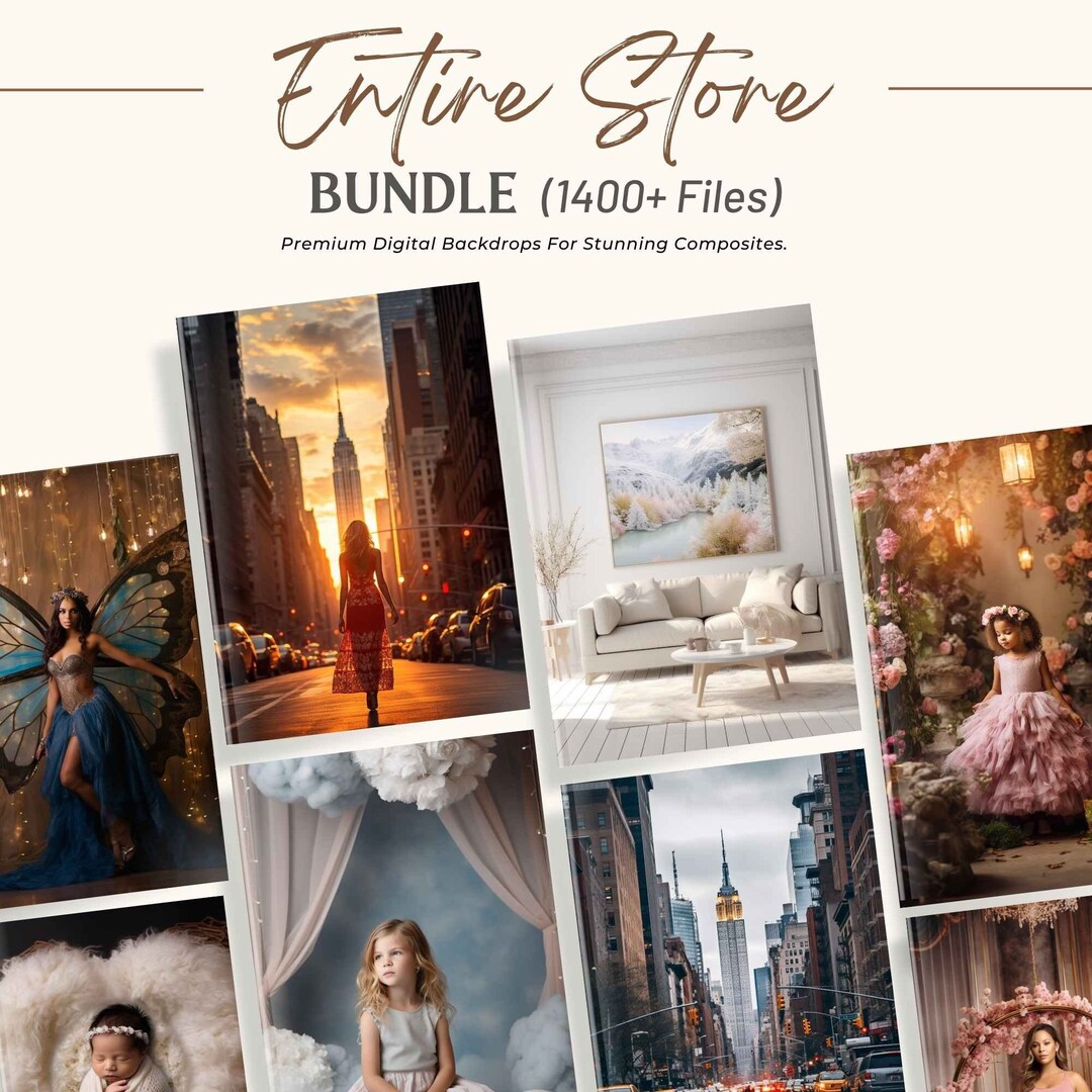 Whole Shop Bundle 1400+ Digital Backdrops | Photography Backgrounds ...