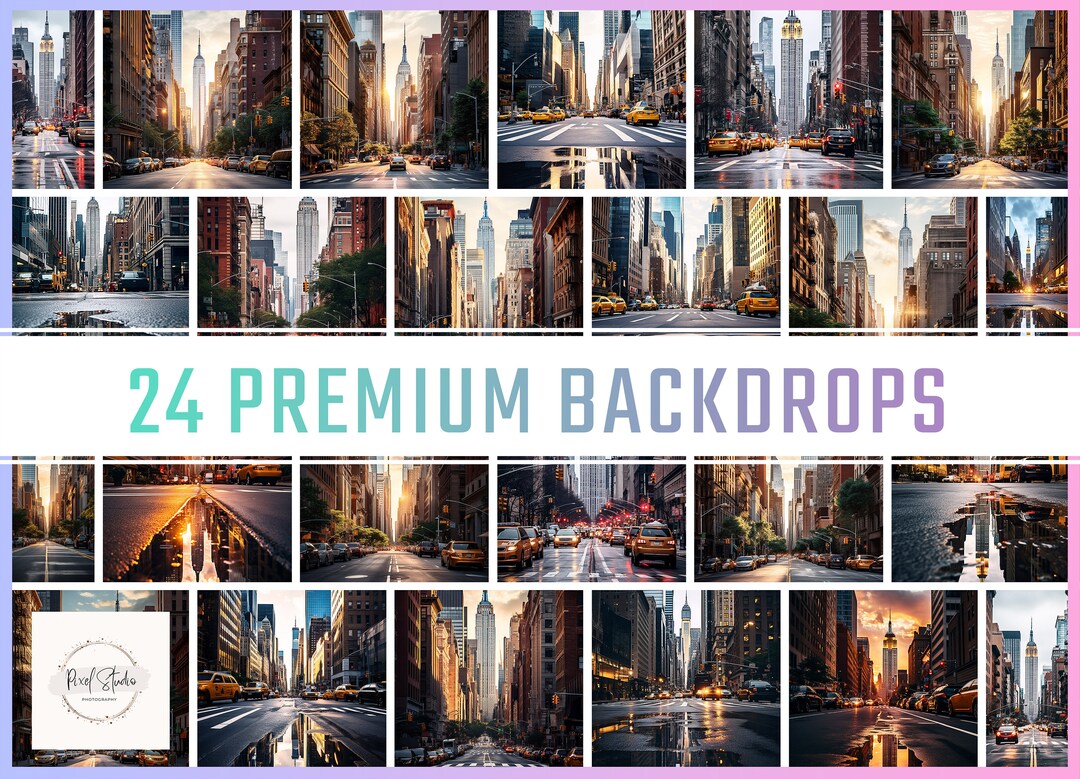Premium Digital Backdrop New York City Bundle Digital - Etsy