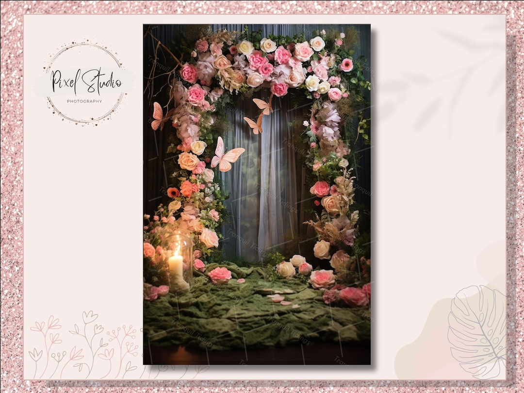 1 Princess Butterfly Digital Backdrop - Fairytale Portrait, Girl's ...