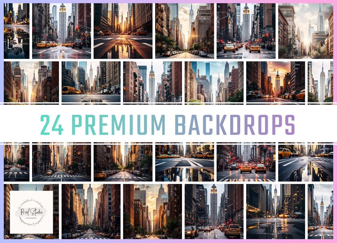 Premium Digital Backdrop New York City Bundle Digital Prints, Urban ...