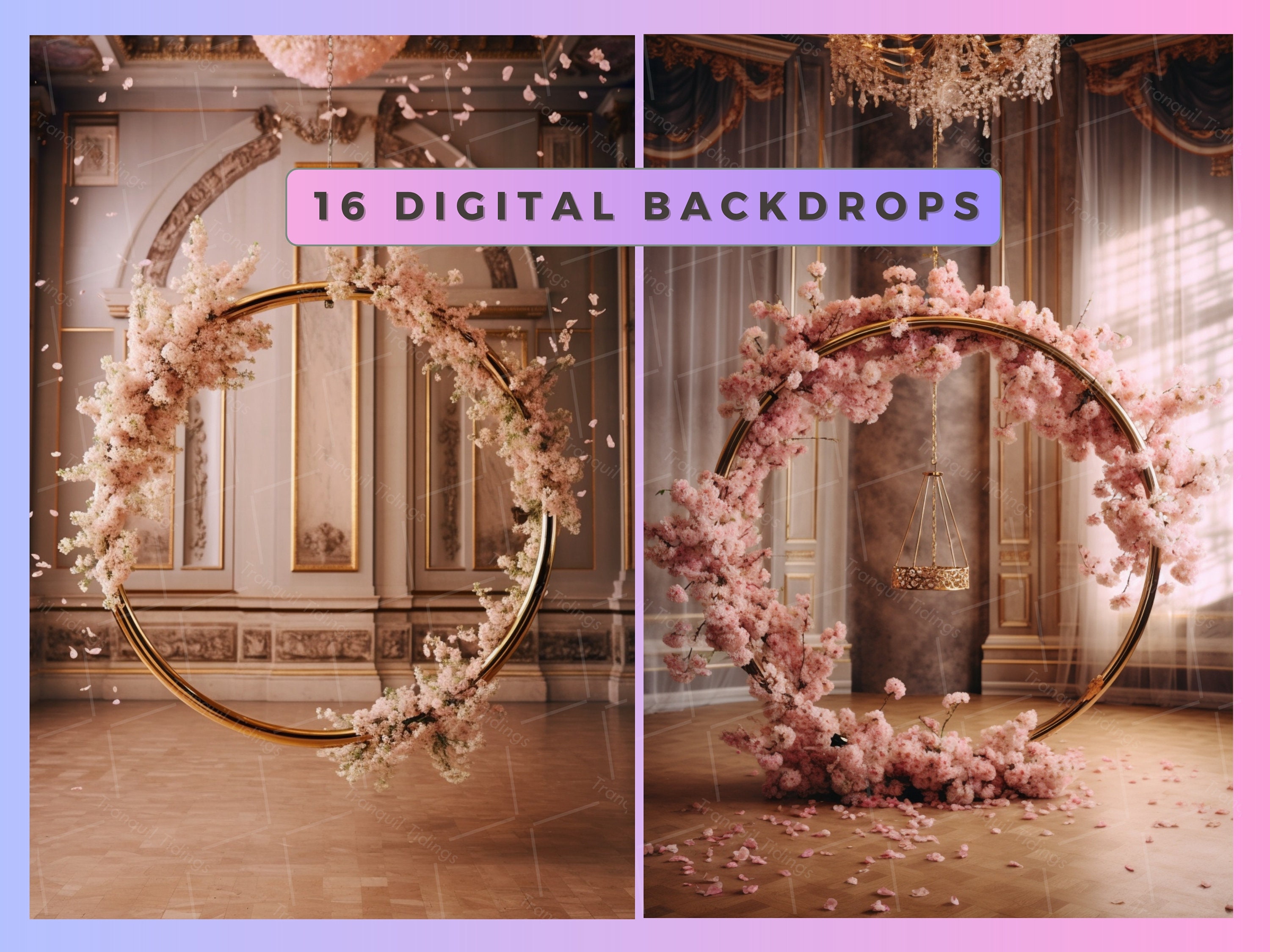 Hanging Flowers Backdrop