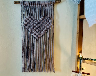 Macrame Wall Hanging Pattern Small Heart Wall Hanging Pattern Wedding ...