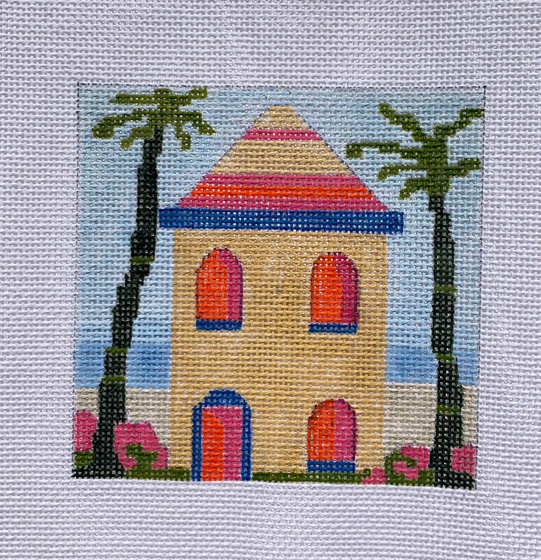 Beach House Needlepoint Canvas - Etsy