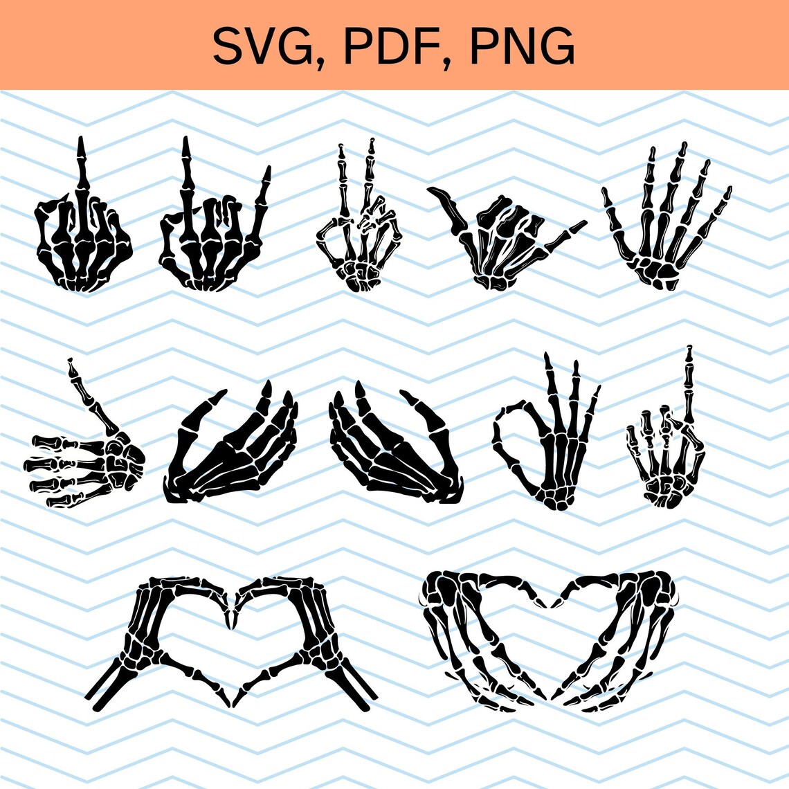 Skeleton Hands SVG Bundle Skeleton Hands Png Pdf Skull SVG - Etsy