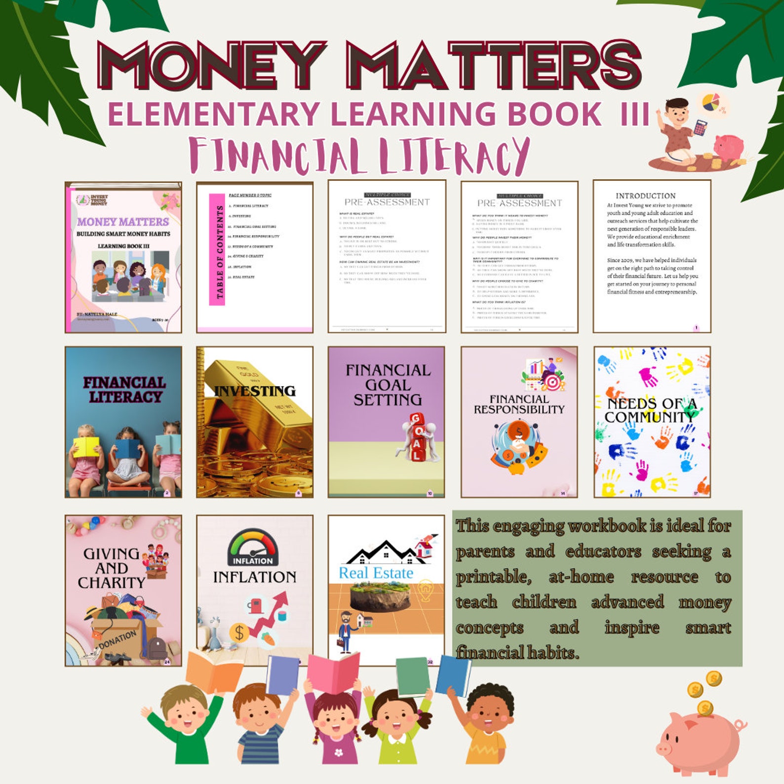 Financial Literacy Workbook for Kids | Money Learning Printable PDF - Etsy