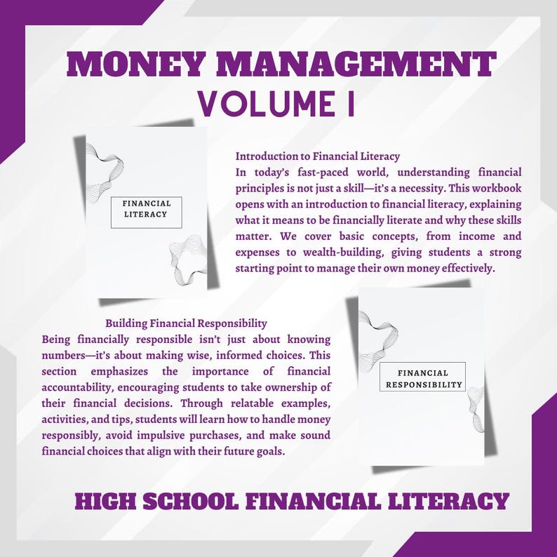 High School/adult Money Management · Digital Printable · Volume I ...