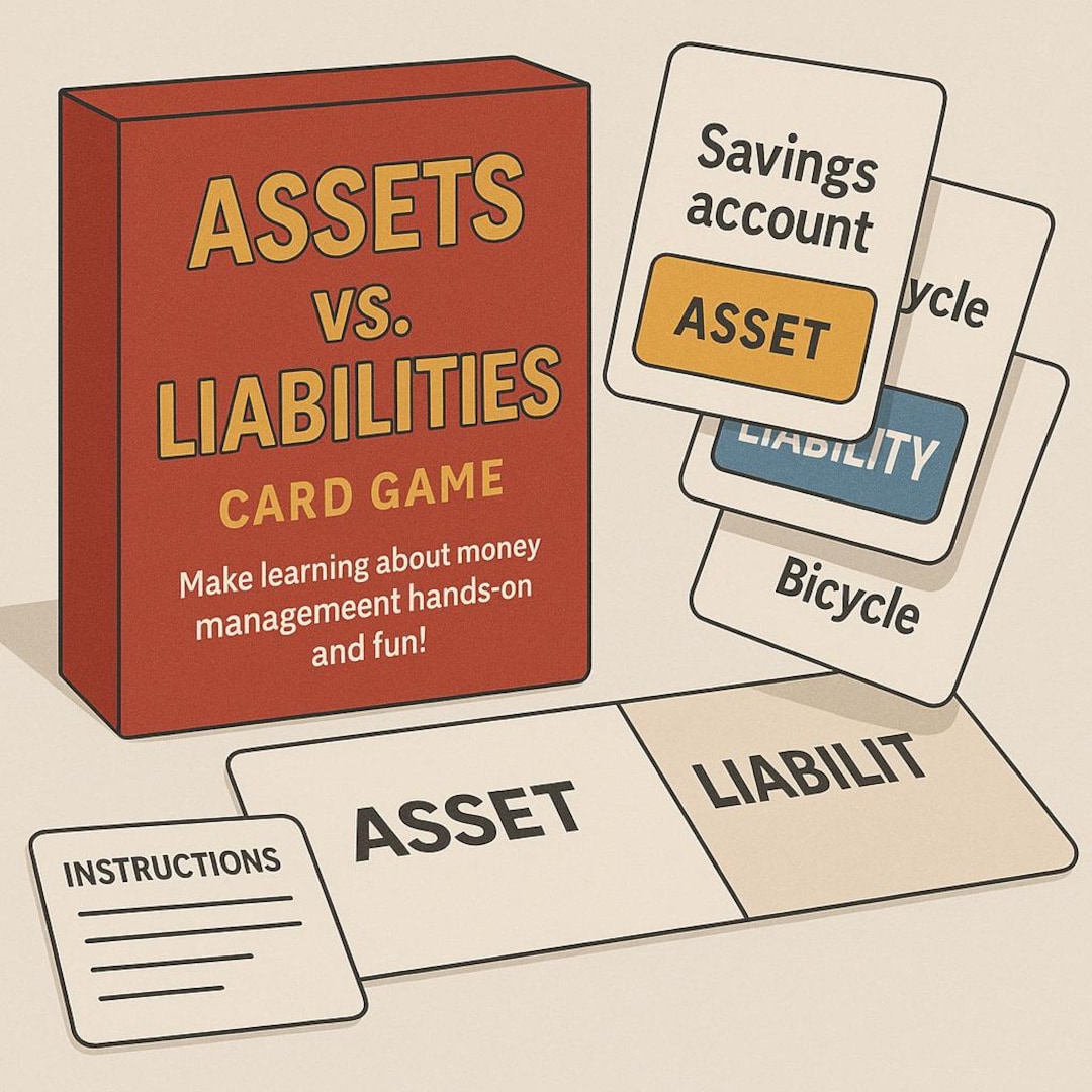 Assets Vs Liabilities Card Game | Financial Literacy Printable PDF - Etsy