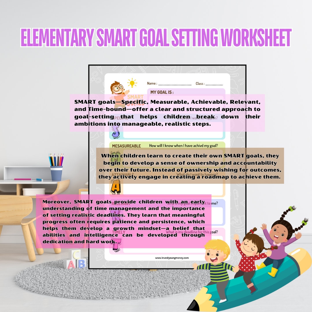 Elementary Smart Goal Setting Worksheet · Kids Printable Worksheet ...