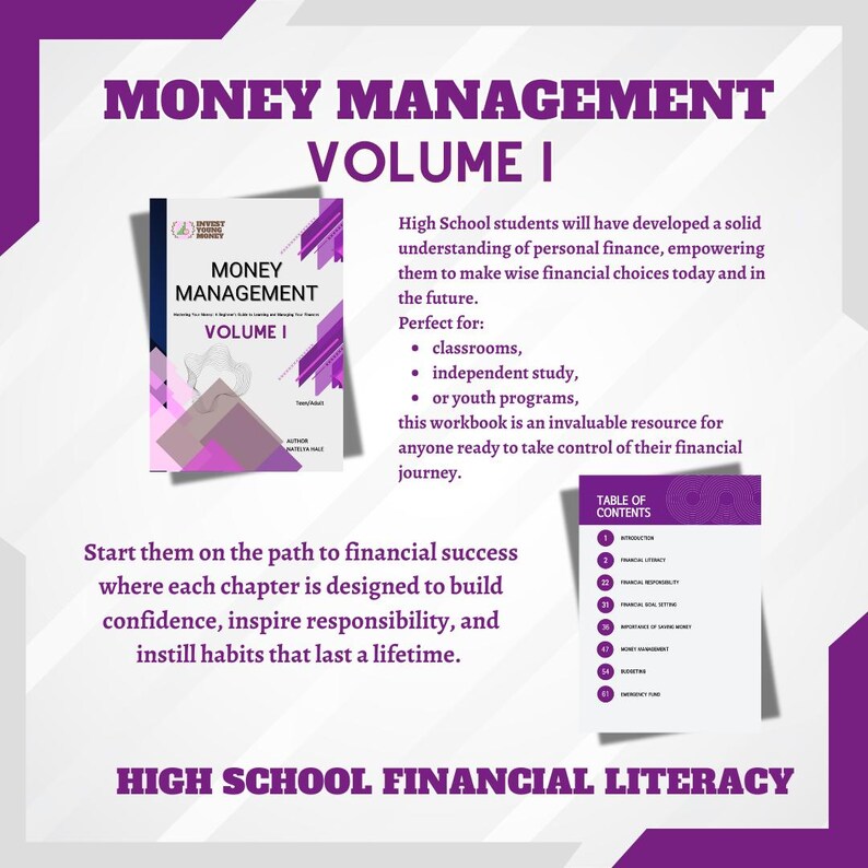 High School/adult Money Management · Digital Printable · Volume I ...