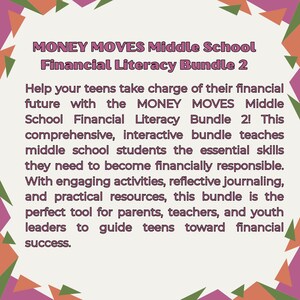 Money Moves Learning Bundle II | Middle School Financial Literacy ...