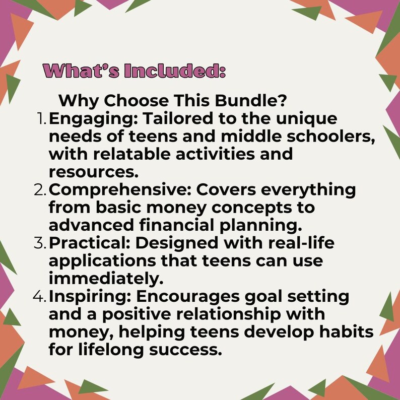 Middle School · Money Moves Financial Literacy Bundle 3 · Kids/youth ...