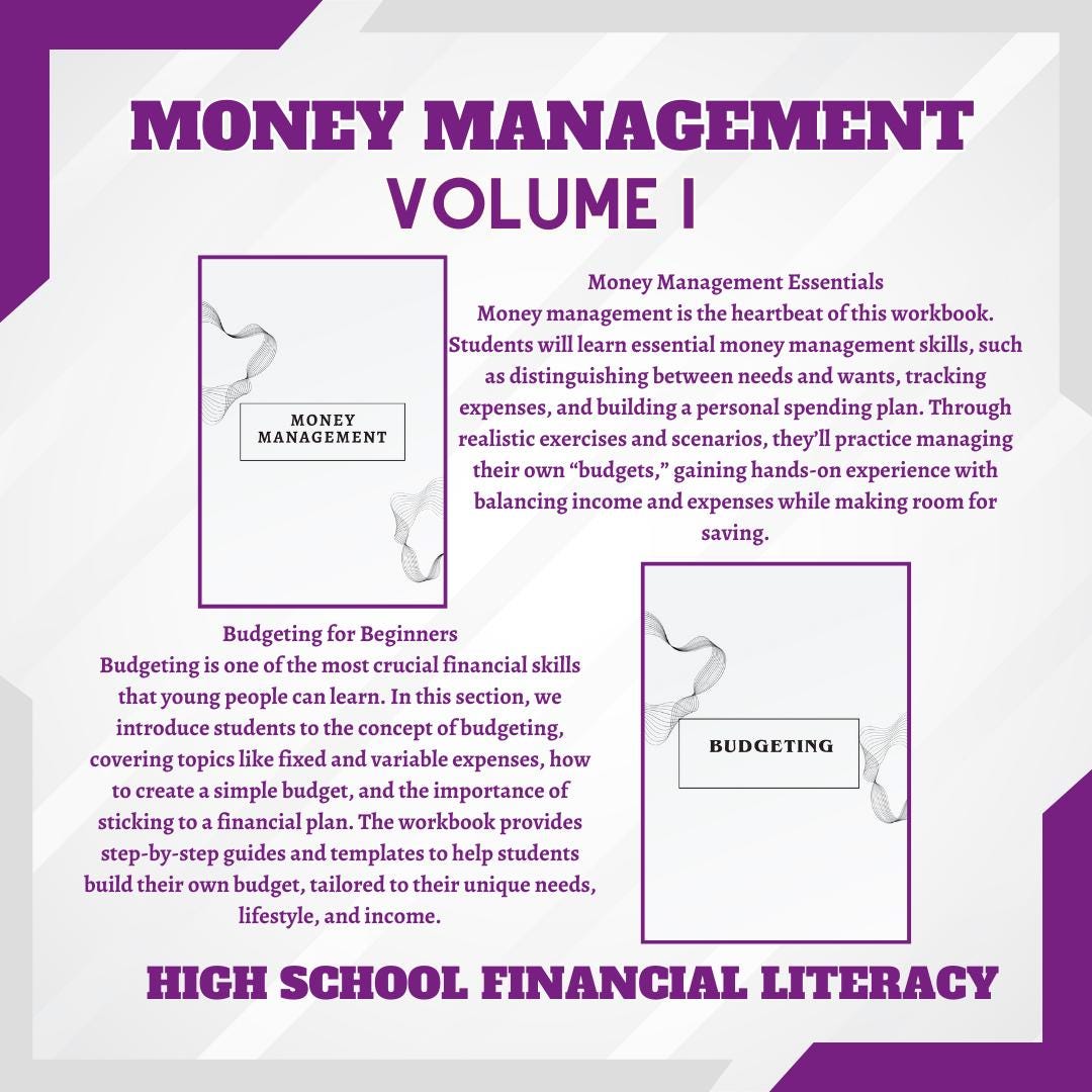 High School/adult Money Management · Digital Printable · Volume I ...