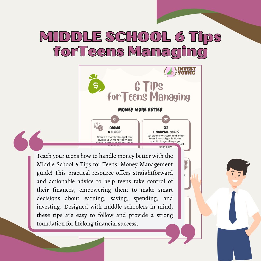 Middle School · 6 Tips for Teens Managing Money Better · Digital ...