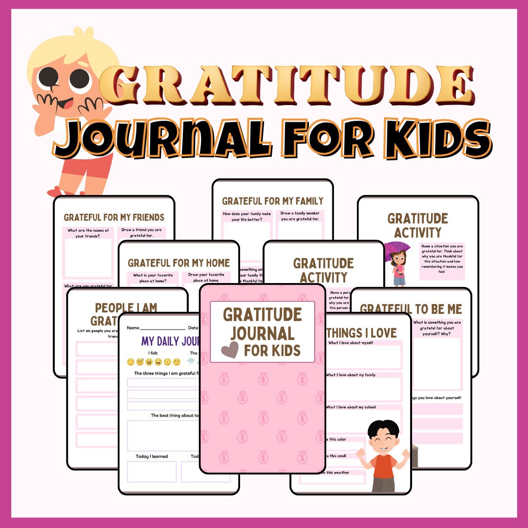 Kids Gratitude Journal (digital Printable) · Perfect Gift for Kids ...