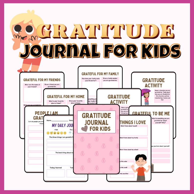 Kids Gratitude Journal (digital Printable) · Perfect Gift for Kids ...