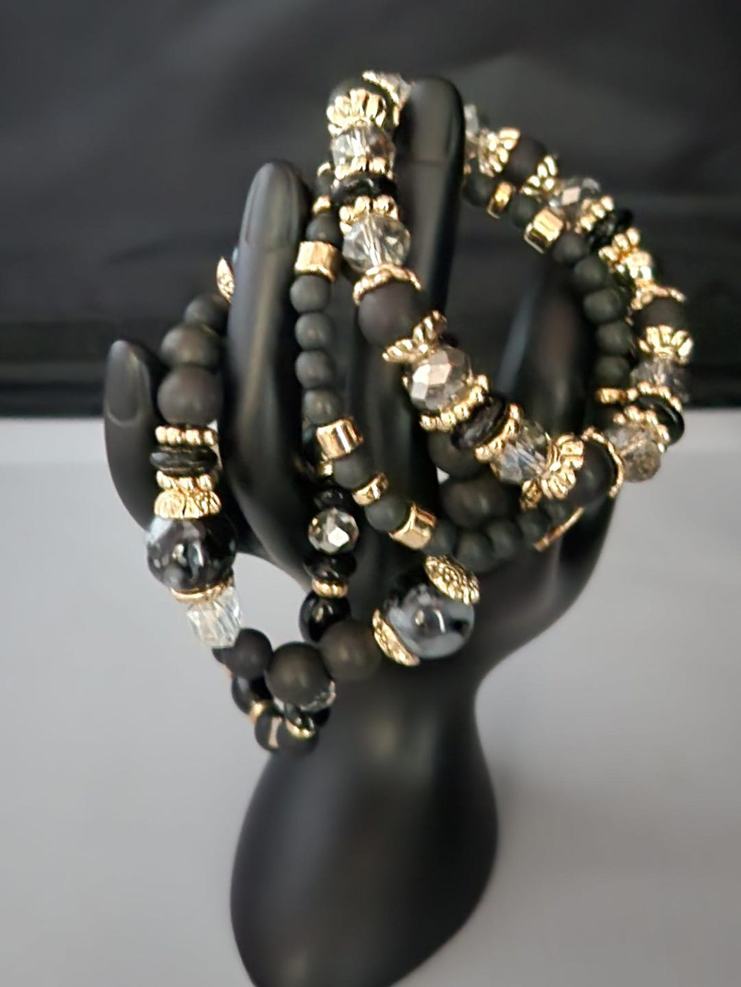 Black and Gold Bracelets - Etsy
