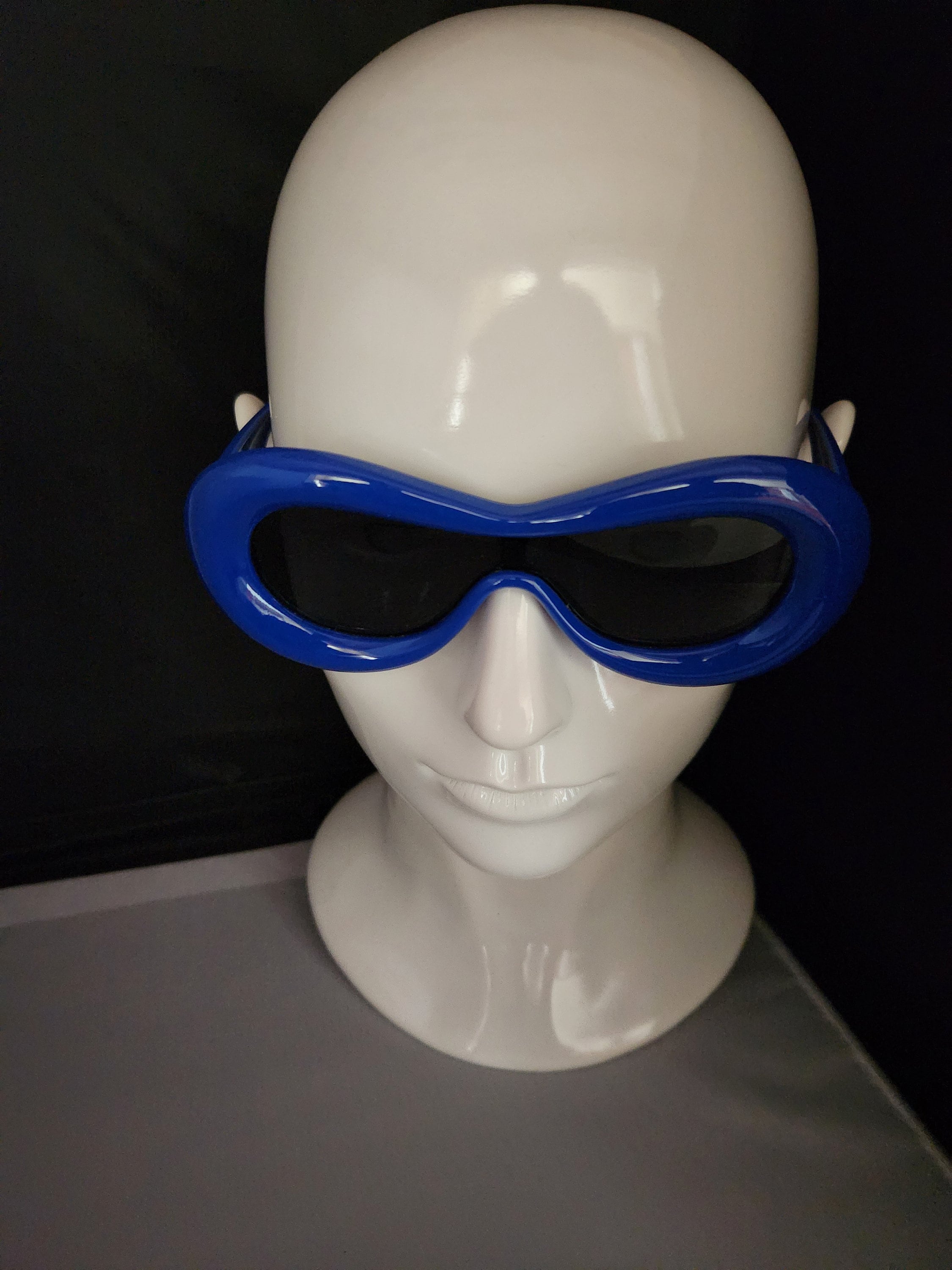 Blue Oval Clout Goggle Retro Sunglasses - Etsy